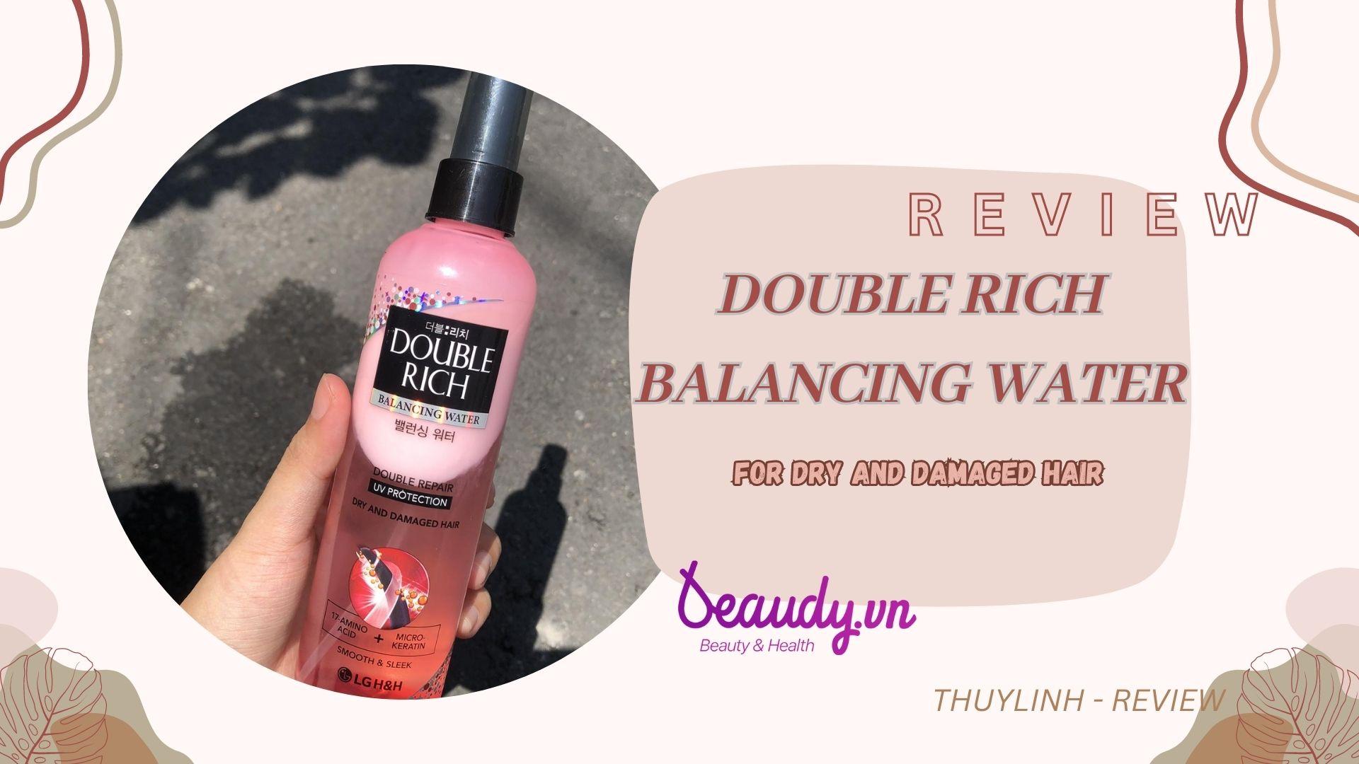 Review xịt dưỡng tóc Double Rich Balancing Water (màu hồng) phục hồi ...