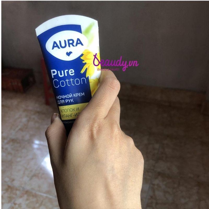 Review kem dưỡng da tay Aura Pure Cotton ban đêm của Nga: giúp da tay ẩm mịn và giảm tình trạng ...